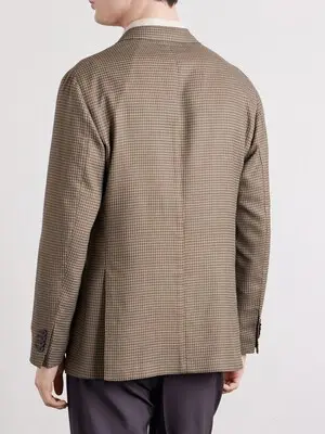 Boglioli Houndstooth Virgin Wool-blend Blazer