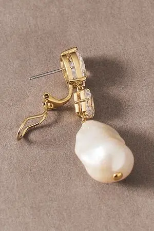Nadri Crystal Pearl Drop Earrings