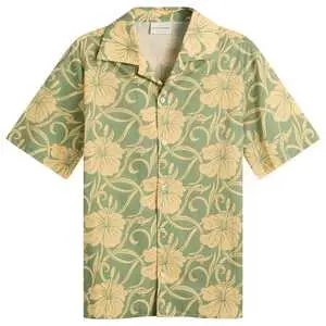 Drole De Monsieur Hibiscus Monoramme Shirt - Green