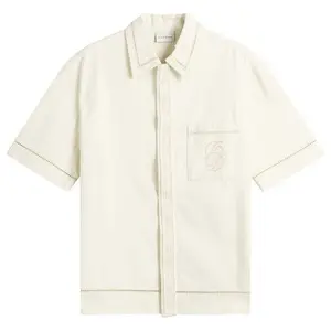 Drole De Monsieur Cotton Embroidered Shirt - Off White