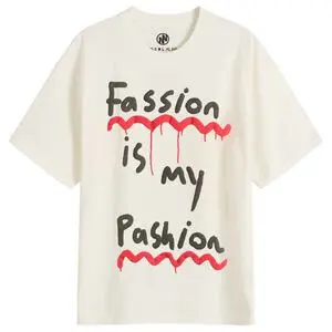 NAVINDER NANGLA Fassion Is My Pashion T-shirt - White