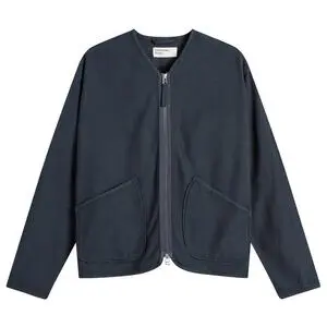 Universal Works Slub Sateen Zip Liner Jacket - Navy