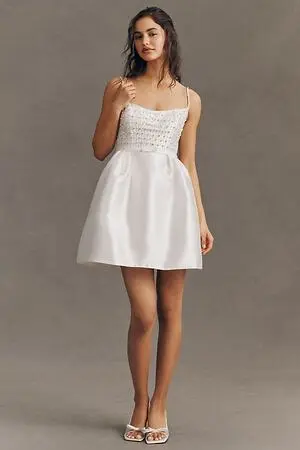 Watters Cora Rhinestone Mini Dress