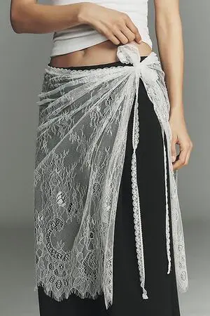 Anthropologie Sheer Lace Sarong