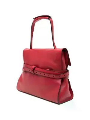 Moschino Buckle Strap Leather Tote Bag