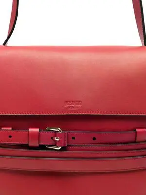 Moschino Buckle Strap Leather Tote Bag