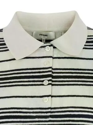 FRAME Striped Collared Polo