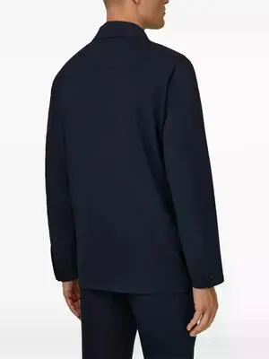 Boggi Milano Patch Pockets Wool Shirt Jacket - Blue