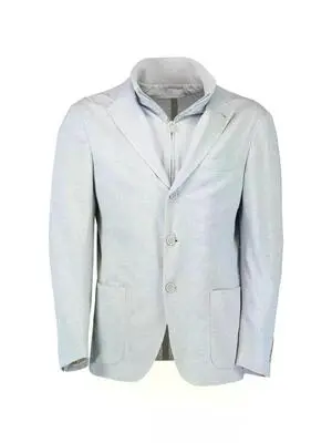 Eleventy Single Breasted Collar Jacket - Blue