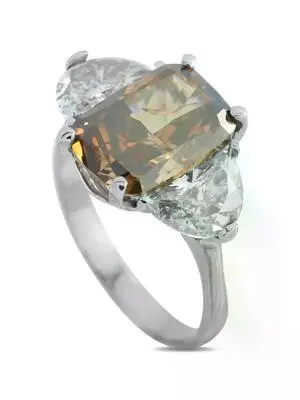 LB EXCLUSIVE Cognac And White Diamond Ring