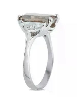 LB EXCLUSIVE Cognac And White Diamond Ring
