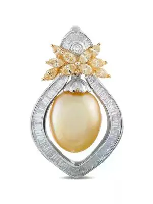 LB EXCLUSIVE Diamond And Pearl Pendant - Silver