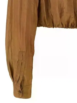 Saint Laurent Tie-neck Cropped Blouse