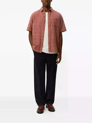 LES DEUX Charlie Checked Short-sleeve Shirt