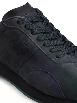 TOD'S Vintage Suede Sneakers - Black