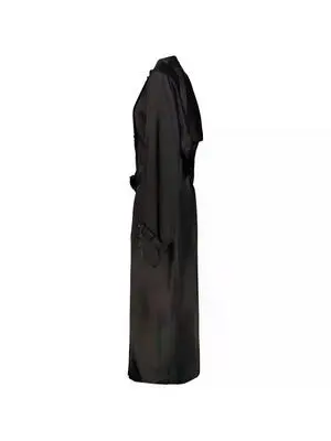 TOTEME Satin Trenchcoat - Black