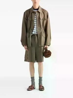Prada Mohair And Wool Cargo Bermuda Shorts