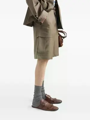 Prada Mohair And Wool Cargo Bermuda Shorts