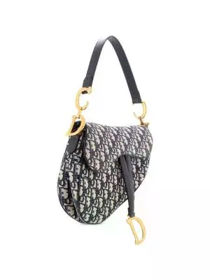 Dior Saddle Handbag Oblique Canvas Medium - Blue