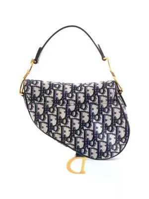Dior Saddle Oblique Canvas Mini Shoulder Bag - Blue