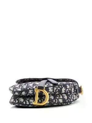 Dior Saddle Oblique Canvas Mini Shoulder Bag - Blue