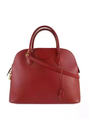 Hermès 1995 Courchevel Bolide 37 Satchel - Red