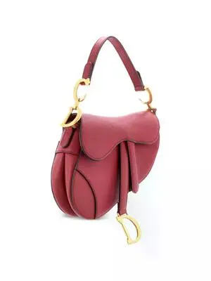 Dior Saddle Handbag Leather Mini Shoulder Bag - Red