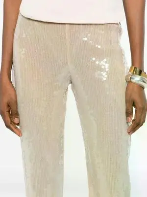 Oseree Sequin Trousers - Neutrals