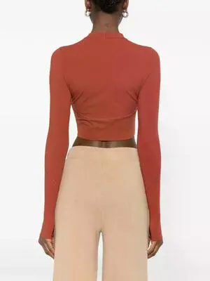 Adidas Crew Neck Long Sleeve Cropped Top