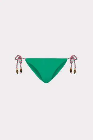 MILLY Two Tone Rope Bikini Bottom - Green