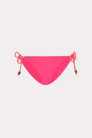 MILLY Two Tone Rope Bikini Bottom - Pink