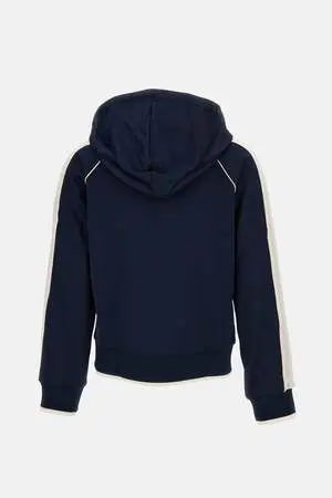 WALES BONNER Anthem Terry Cotton Blend Hoodie - Blue