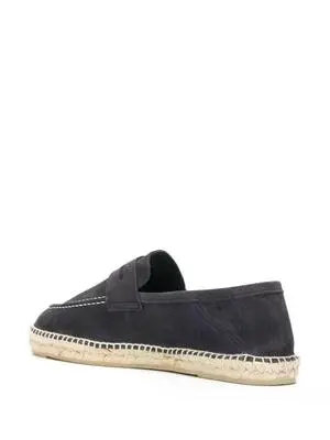 Manebí Suede Loafer Espadrilles With Braided Raffia Sole