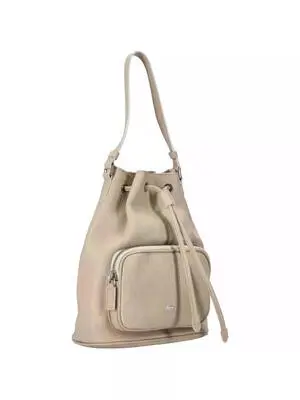 LA ROSE Pocket Drawstring Satchel - Neutrals