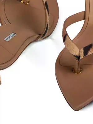 LE SILLA Gisele Heeled Sandals With Animal Print Detail - Neutrals