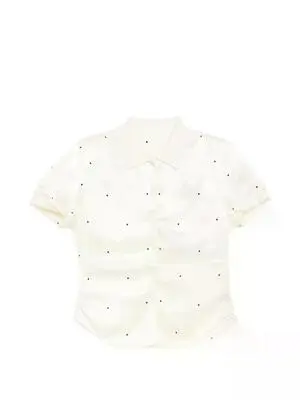 LESS Polka Dot Silk Blouse