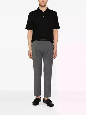 LARDINI Buttoned Polo Shirt - Black