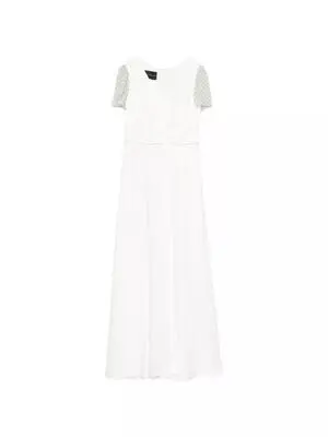 THE COUTURE CLUB Beaded-detail Jumpsuit - White