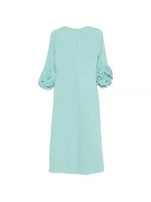 Rosa Clara Floral-detail Ruffled Midi Dress