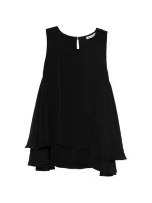 AMI Paris Ruffled Sleeveless Top
