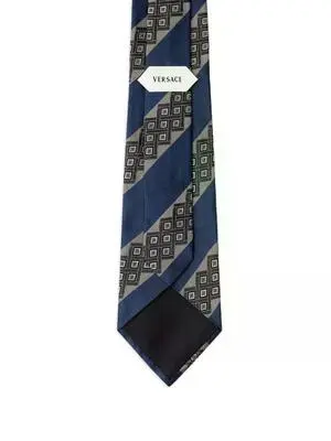 Versace Jacquard Neck Tie - Blue