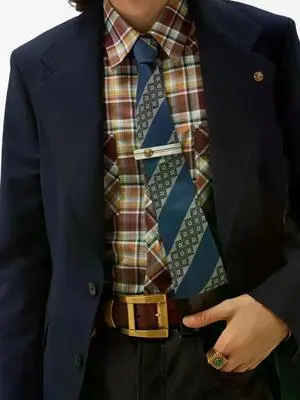 Versace Jacquard Neck Tie - Blue