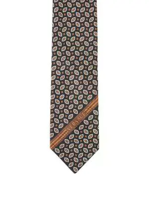 Versace Paisley Jacquard Neck Tie - Black