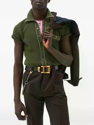 Versace Cotton Knit Shirt - Green