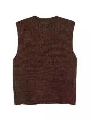 LISKA Round-neck Vest - Brown