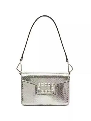 LANCEL Crystal-embellished Snakeskin Shoulder Bag