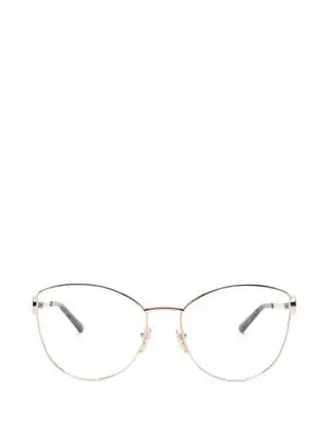 Gucci Oval Frame Glasses - Gold