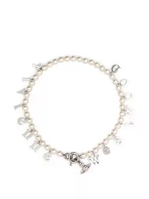 VIVIENNE WESTWOOD Leanne Pearl Necklace With Orb Charm - Silver