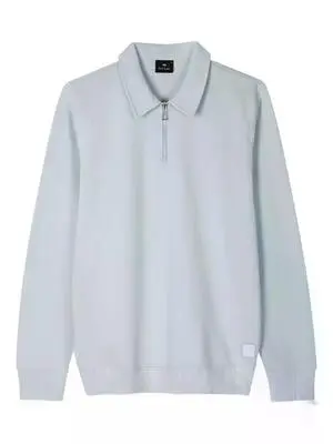 Paul Smith Embroidered Half-zip Sweatshirt - Blue