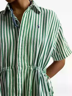 Polo Ralph Lauren Striped Drawstring Maxi Dress - Green